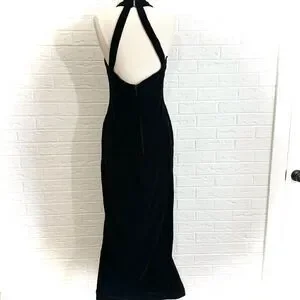 Vintage | Dresses | Vintage Dave Johnny Black Velvet Beaded Collar ...